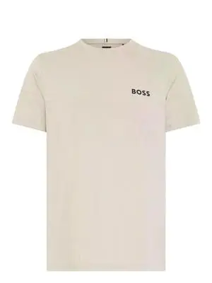 BOSS Active Stretch-jersey Slim-fit T-shirt With Moisture Management - Neutrals