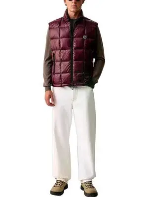Armani Exchange Nylon Down Quilted Gilet - Red