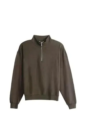 Auralee Quarter-zip Sweatshirt Brown