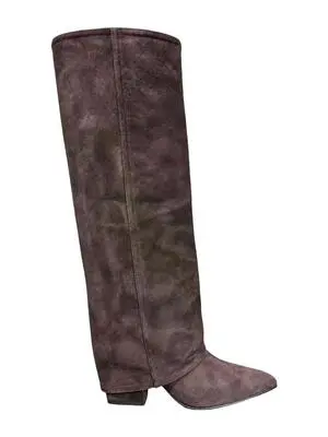 POCHE PARIS Izme Pointed-toe Gaiter-style Boots - Brown