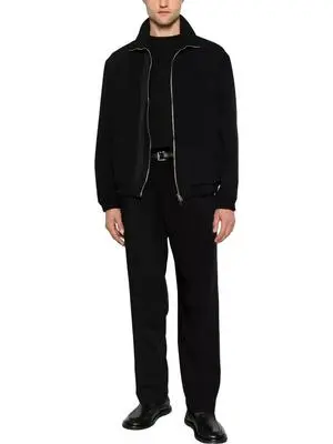 LOW BRAND Zip-up High-neck Jacket - Black