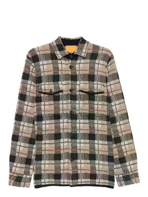 Guest In Residence Check-pattern Cashmere Shirt - Neutrals