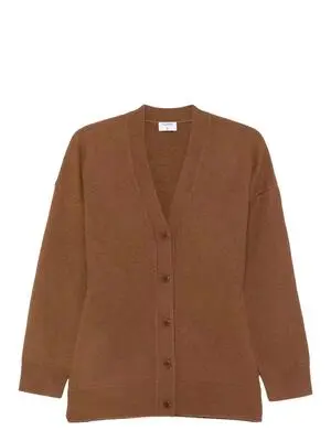 Filippa K Hourglass Felted V-neck Button-up Cardigan - Brown
