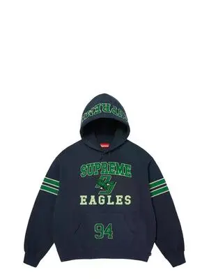 Supreme Rhinestone-eagle Hoodie - Blue