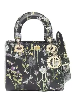 Dior 2010s Small Lady Florilegio Tote Bag - Black