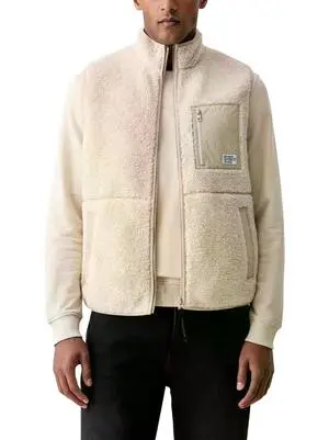Marc O'polo Fleece Zip-up Gilet - Neutrals