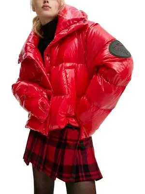 MMC STUDIO Detachable-sleeve Puffer Jacket - Red