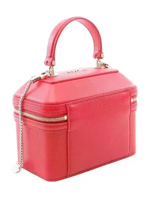 BVLGARI 2020-2026 Leather Serpenti Forever Vanity Bag Satchel - Red