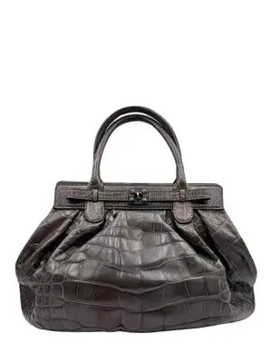 ZAGLIANI Crocodile-effect Shoulder Bag