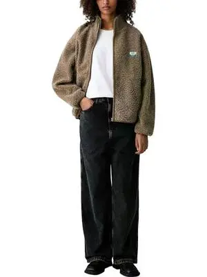 American Vintage Hoktown Fleece Zip-up Jacket Neutrals