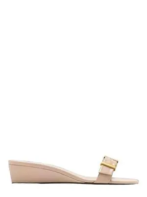 Khaite Manhattan Buckle-detail Sandals Neutrals