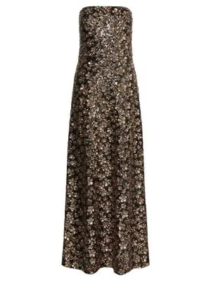 Max Mara Strapless Dress - Bronze