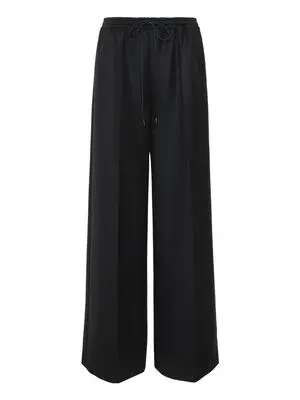 Max Mara Drawstring-waist Trousers - Dark Gray
