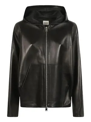 Khaite Darlo Zip Hooded Jacket - Black