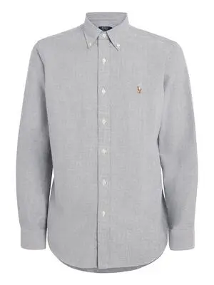 Polo Ralph Lauren Cotton Custom Fit Oxford Shirt - Grey
