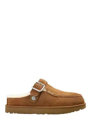 UGG Goldenstar Evelina Clog Suede Slippers - Brown