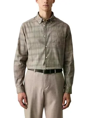 Barbour Franklin Tailored Check-print Button-down Shirt - Neutrals