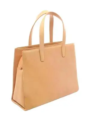Loewe 2000s Anagram Leather Tote Bag - Neutrals