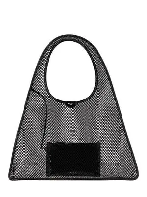 Alaïa Alaia One Piece Perforated Polyester Tote Bag With Leather Trim - Black