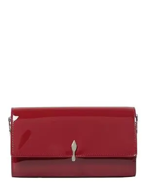 CHRISTIAN LOUBOUTIN Christian Louboutin Women Bettina Patent Leather Wallet On Chain Mini Bag Christian Louboutin Red