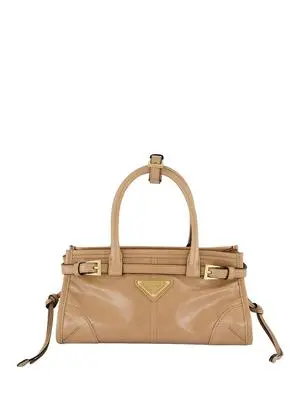 Prada Bonnie Medium Leather Bag - Cream