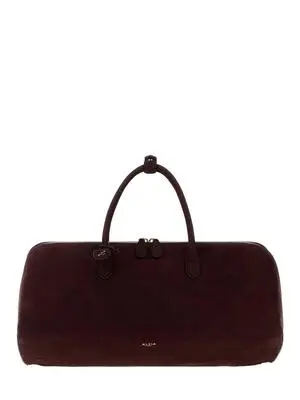 Alaïa Alaia Delta Medium Nubuck Leather Handbag With Double Zip And Shoulder Strap - Red
