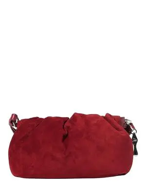 CHRISTIAN LOUBOUTIN Eva Ruched Suede Calfskin Mini Crossbody Bag - Red