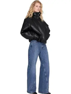ANINE BING Cyrus Recycled Leather Jacket - Black