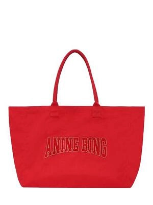 ANINE BING Leo Canvas Tote - Tango Red