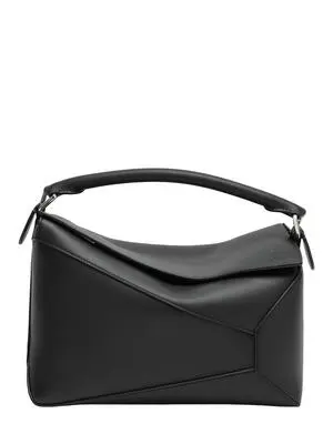 Loewe Puzzle Edge Medium Calfskin Bag - Black