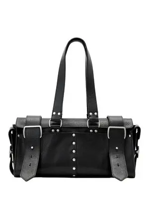 ALLSAINTS Stud Leather Grab Bag - Black