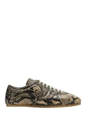 Dries Van Noten Beige Leather Sneakers - Cream
