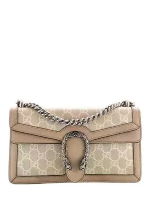 Gucci Dionysus Bag Gg Coated Canvas With Leather Small Shoulder Bag - Neutrals