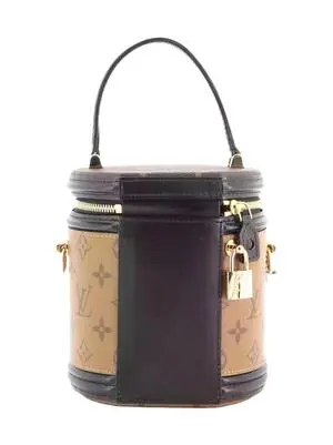 LOUIS VUITTON Cannes Handbag Reverse Monogram Canvas Satchel - Brown