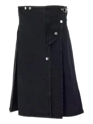 MARNI Asymmetric-buttoned A-line Midi Skirt