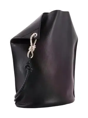 BOTTEGA VENETA Knot Shoulder Bag Leather Medium Bucket Bag