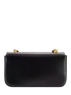 Celine Triomphe Chain Leather Small Shoulder Bag - Black