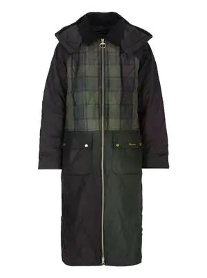 Barbour Osbourne Quilted Tartan-panelled Jacket - Black