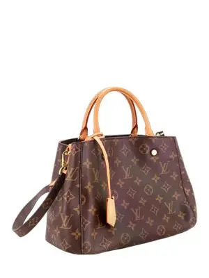 LOUIS VUITTON Montaigne Handbag Monogram Canvas Bb Satchel - Brown