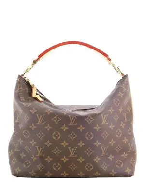 LOUIS VUITTON Sully Handbag Monogram Canvas Pm Hobo Bag - Brown