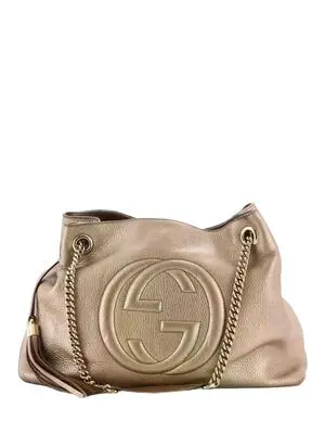 Gucci Soho Chain Strap Leather Medium Shoulder Bag - Gold