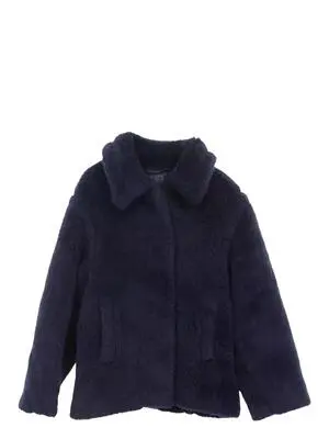 Max Mara 2010s Fuggito Teddy Jacket Blue