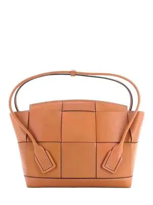 Bottega Veneta Arco Bag Maxi Intrecciato Leather Medium Shoulder Bag - Brown