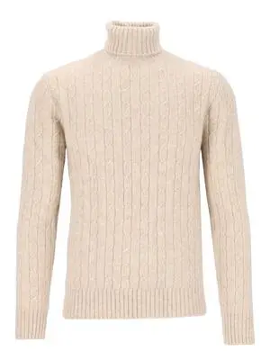 Eleventy Cashmere And Silk Turtleneck Sweater - Cream