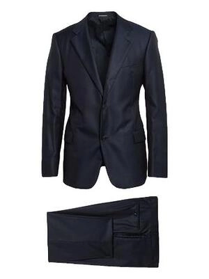 Emporio Armani Suit Size Virgin Wool, Silk - Navy