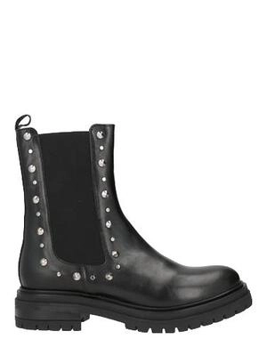COSMOPARIS Woman Ankle Boots Black Size 8 Leather