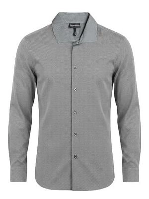 Emporio Armani Shirt Size Cotton, Elastane - Black