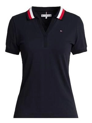 Tommy Hilfiger Polo Shirt Midnight Size Cotton, Elastane - Blue