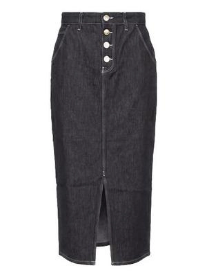 KARL LAGERFELD Woman Midi Skirt Blue Size S Cotton