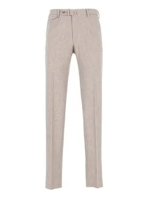 Tagliatore 100s Wool Tag Trousers - Brown